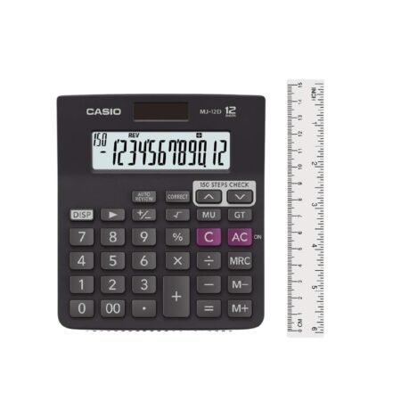 Calculator – Casio-Check & Correct-MJ-12D-BK – OfficeDel