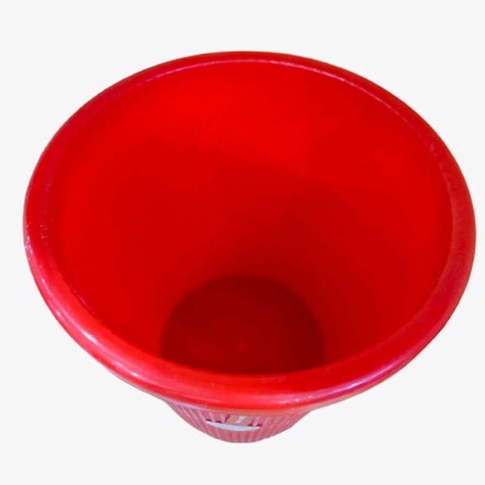Dustbin Simple bucket shape (red color)-Charugold – OfficeDel