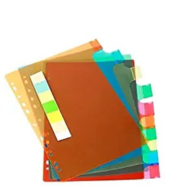 Separators for Box Files, Lever Arch Files, Binders – A4 Size (Pack of ...