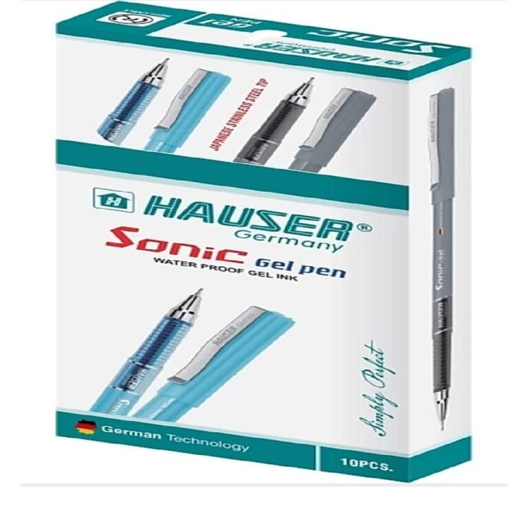 Hauser Sonic Gel Pen (Pack Of 10)-Blue,Black,Red,Green – OfficeDel