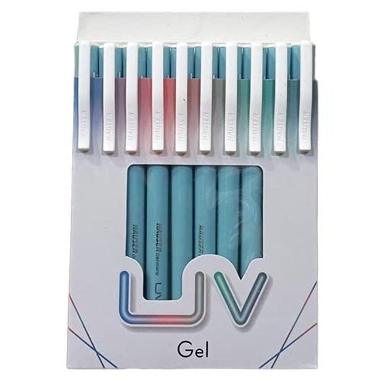 Hauser UV Gel Pen (Pack Of 10)-Blue,Black,Red,Green – OfficeDel