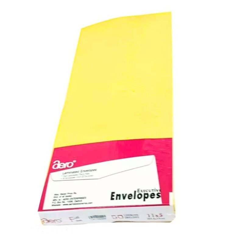 Aero Laminated yellow envelops 11*5 (pack of 50pcs) – OfficeDel