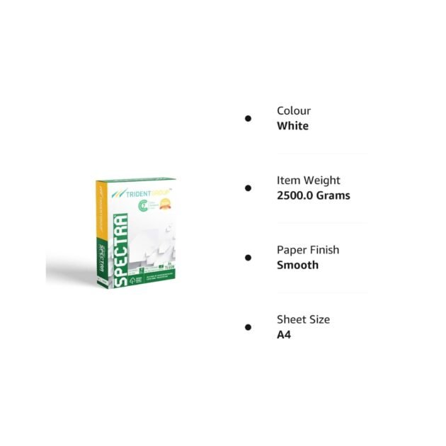 Trident Spectra Paper – A4 75 GSM,1 ream ,500 Sheets – OfficeDel
