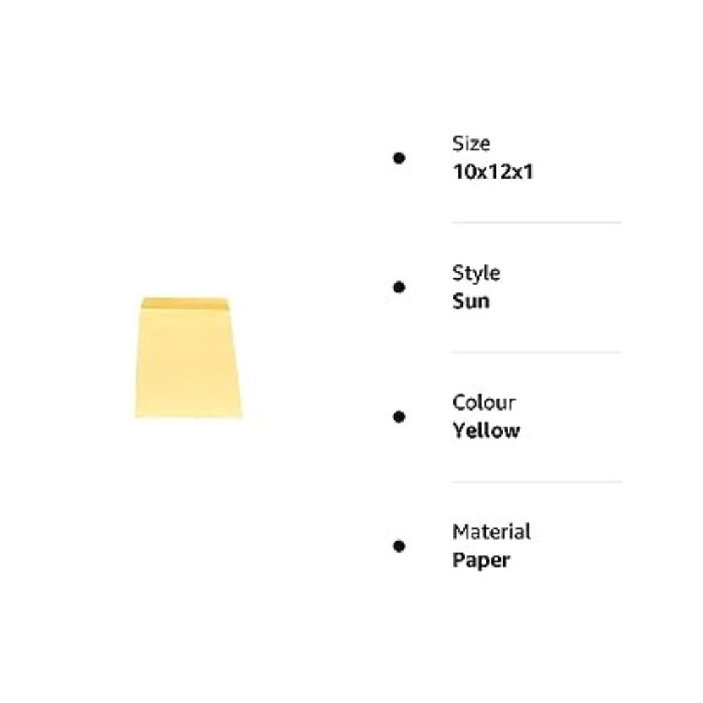 Aero Laminated yellow envelops 12*10(A-4) (pack of 50pcs) – OfficeDel